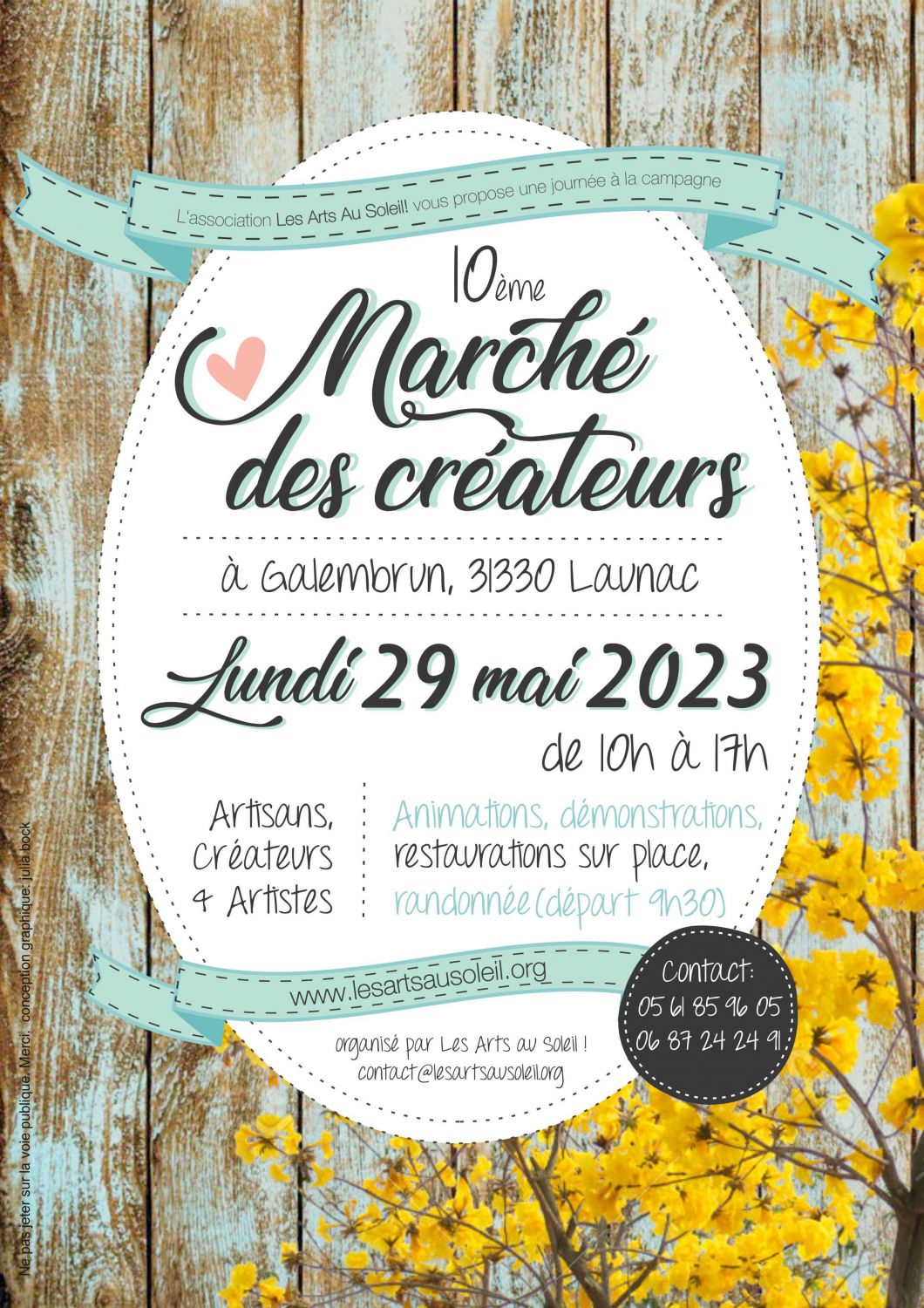 10ème marché de créateurs lundi 29 mai 2023 | Association Les Arts Au ...